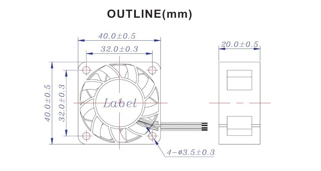 DC Fan – 40x40x20mm | Protechnic Electric