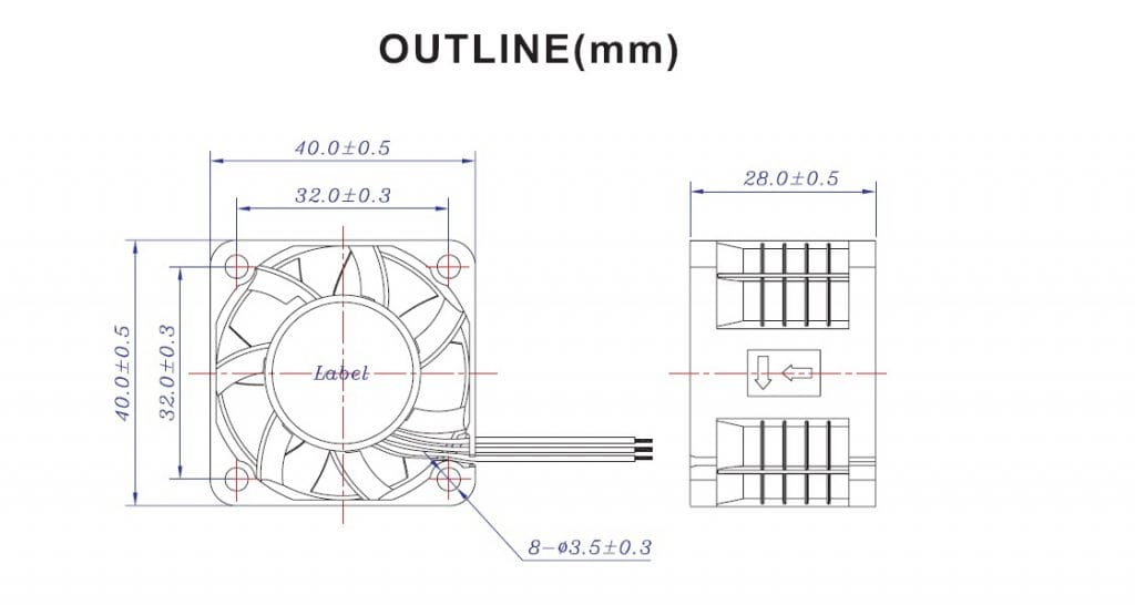 DC Fan – 40x40x28mm | Protechnic Electric